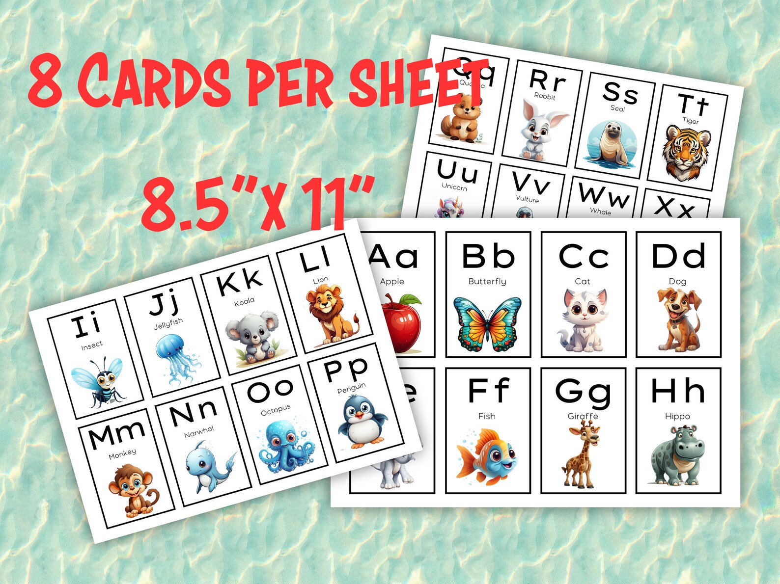 Printable Alphabet Flash Cards - Educational ABC Learning Cards ...