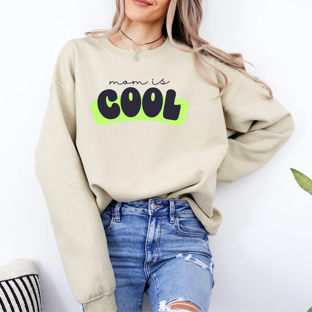 Minimalistic Mom is Cool Sweatshirt | Mom Gift | Mothersday Gift ...