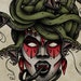 Medusa, Neo-traditional Tattoo Flash, Old School, Art Print 12x16 - Etsy