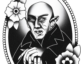Nosferatu Flash Tattoo - Etsy