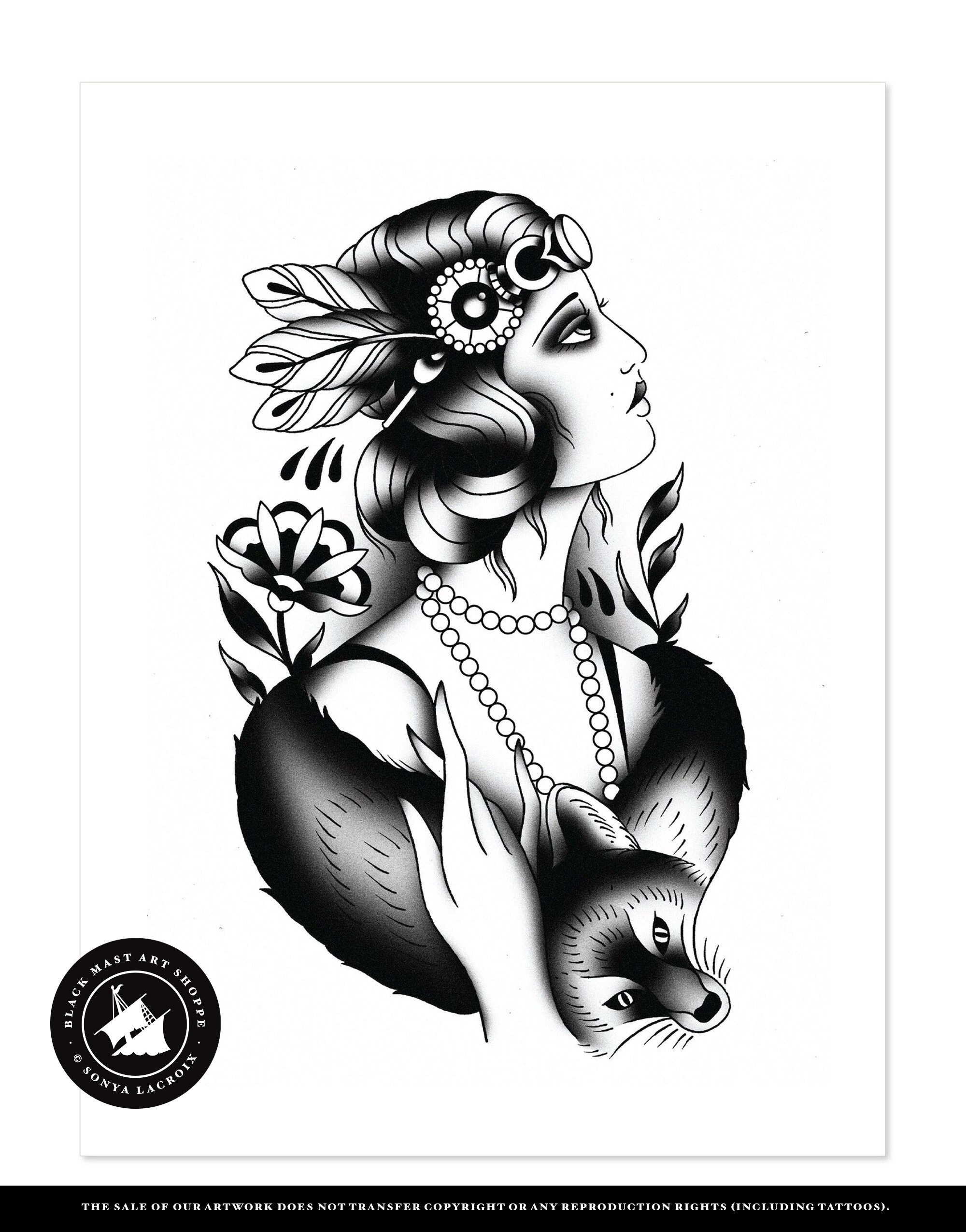 1920 Flapper Girls Tattoo