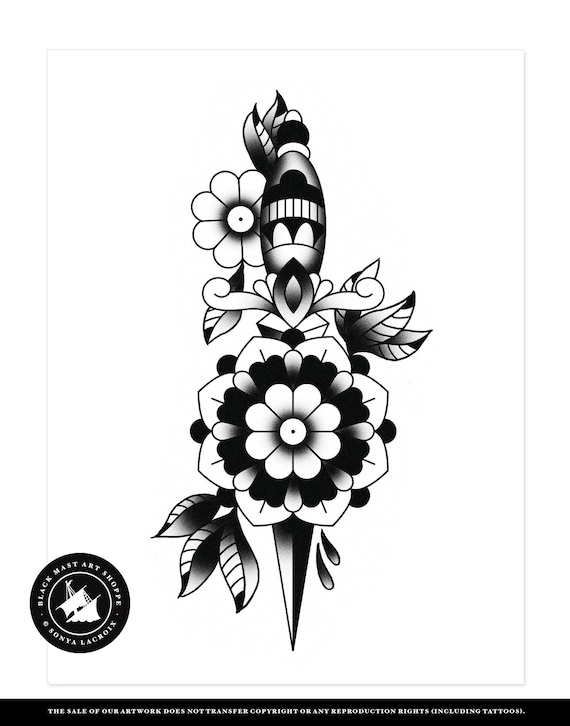 Traditional Tattoo Flash Black And Grey