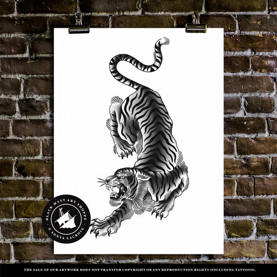 Crawling Tiger Tattoo