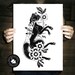 Fox & Daggers Traditional Tattoo Flash Black and White - Etsy Canada