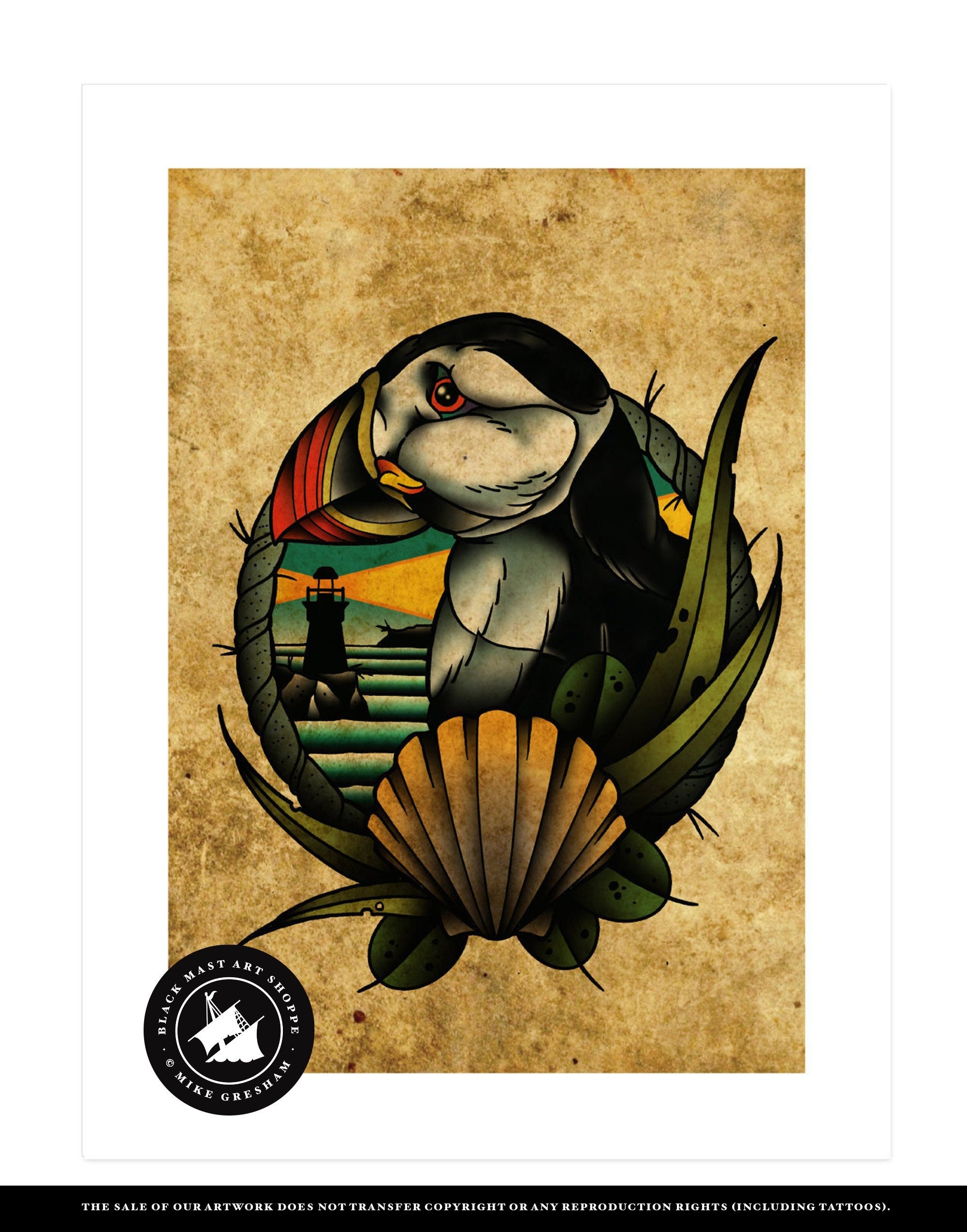 Traditional Seashell Tattoo