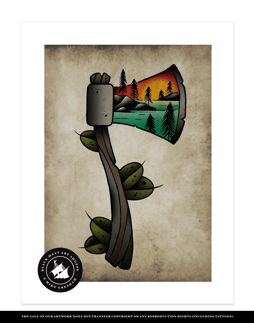 Traditional Hatchet Tattoos