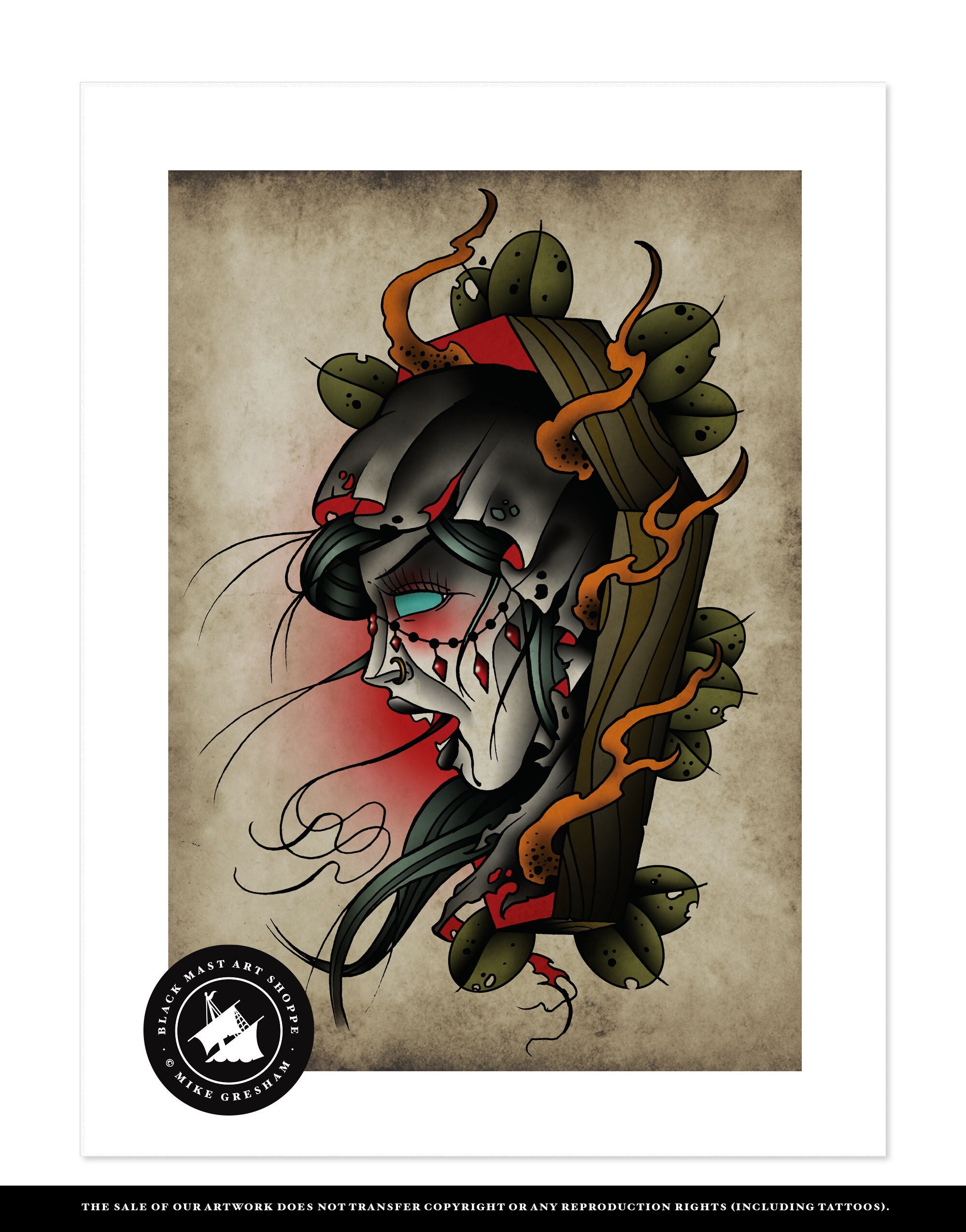 Neo traditional tattoo drawings - Bronctattooaus.com