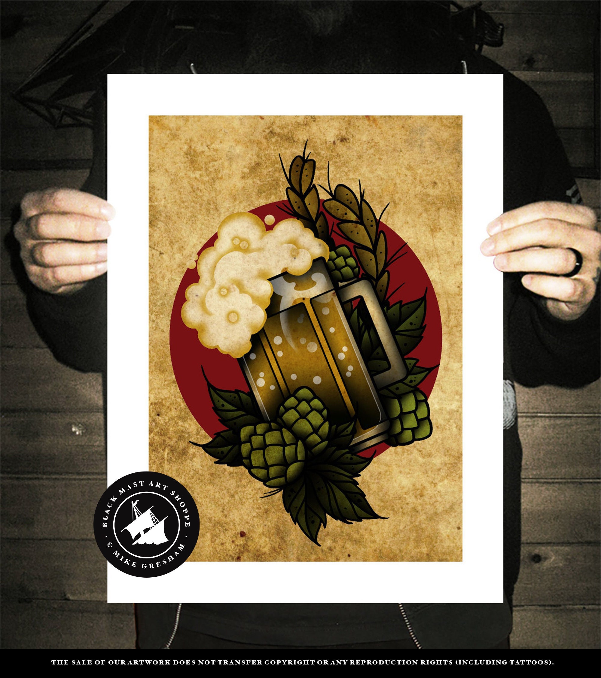 Traditional Beer Tattoo