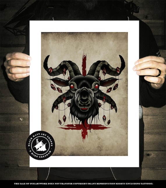 Satanic Goat Tattoo