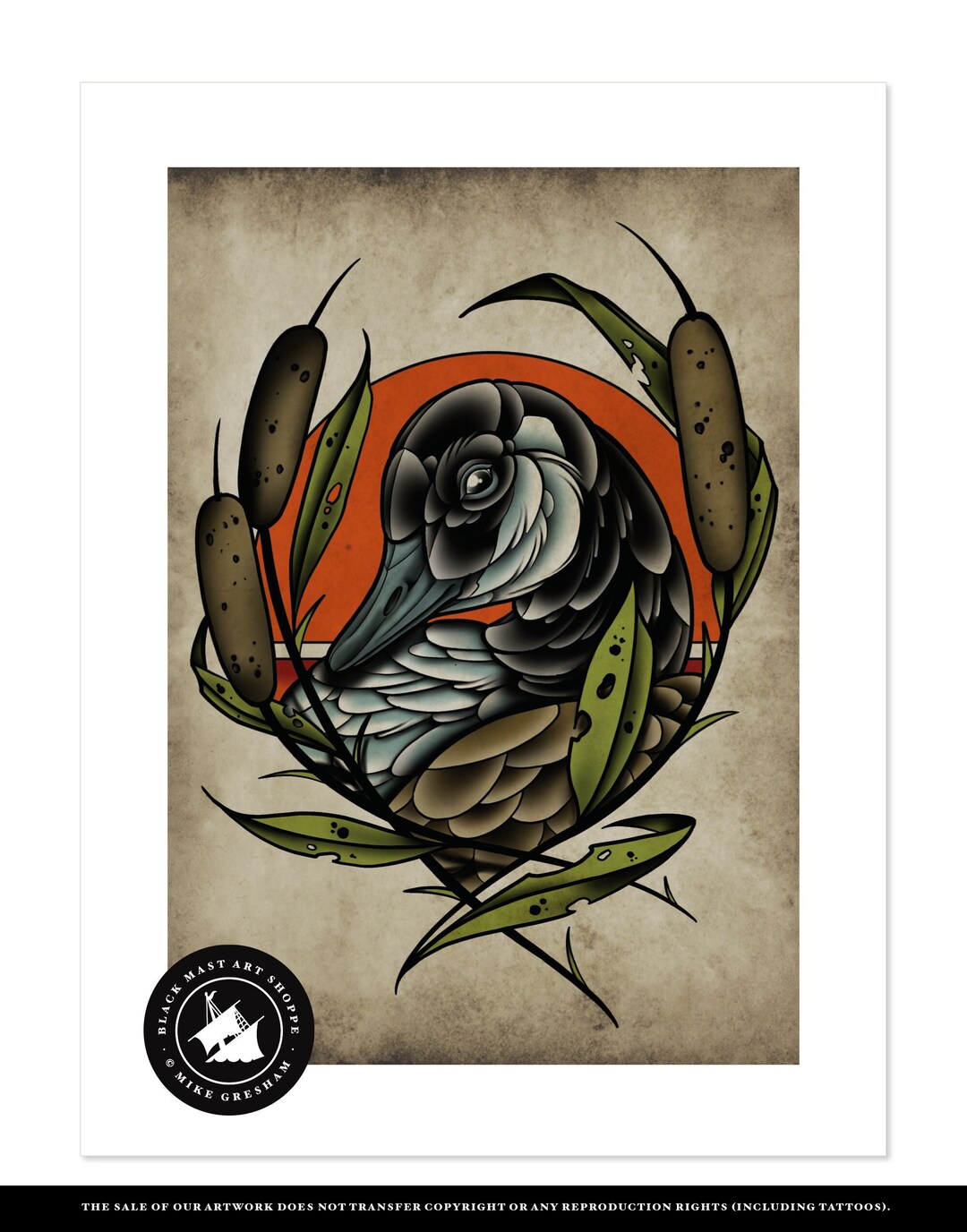 Goose on the Loose, Outdoors, Nature, Neo-traditional Tattoo Flash, Old ...