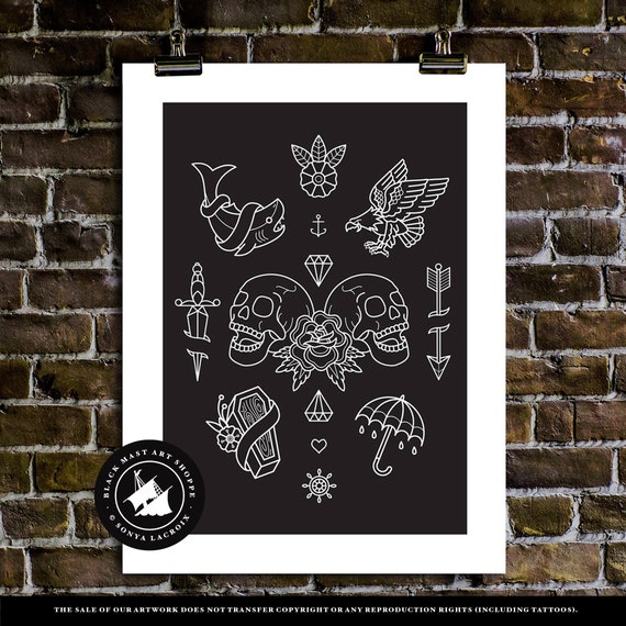 Simple Traditional Tattoo Flash