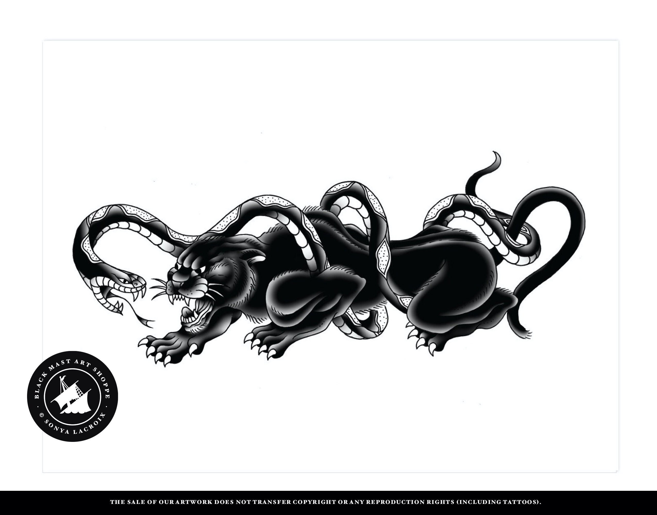 Pantera Snake Tattoo