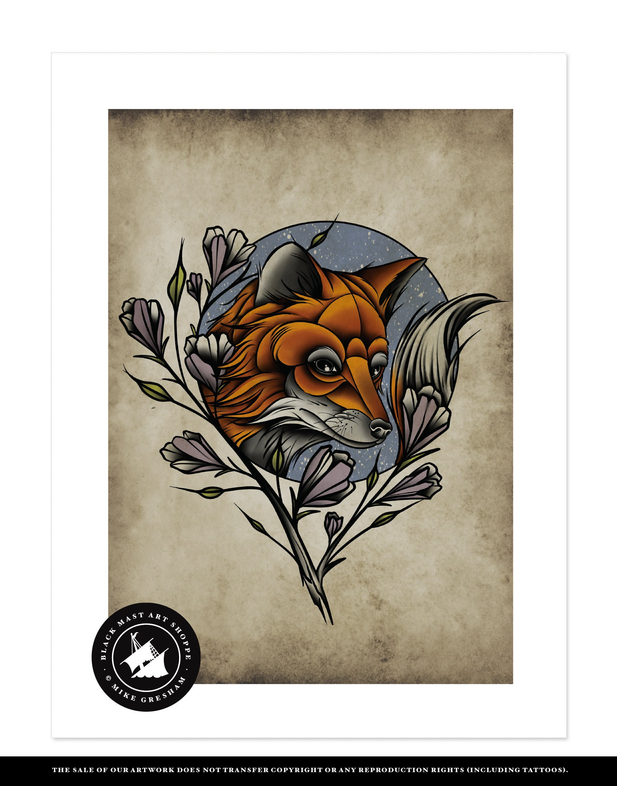 Traditional Fox Tattoos