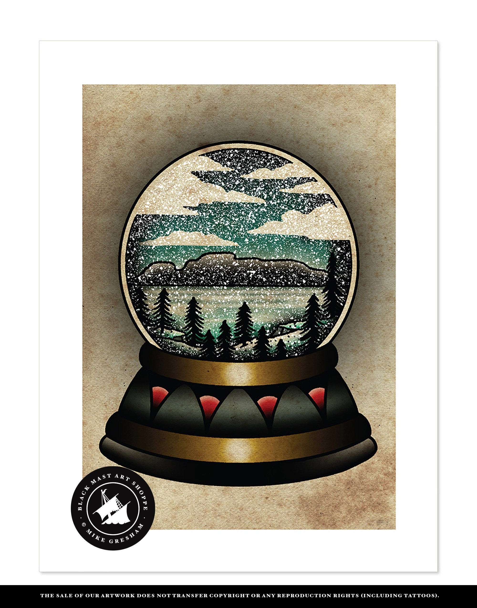 Traditional Globe Tattoo