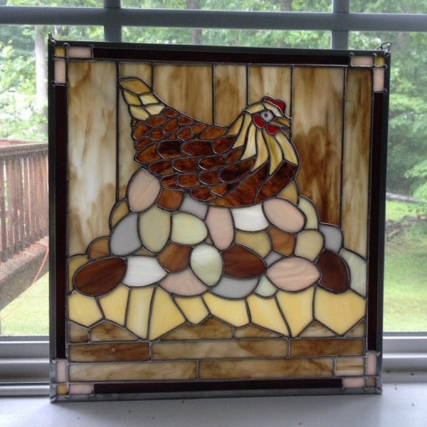 Stained Glass Chickens - Etsy