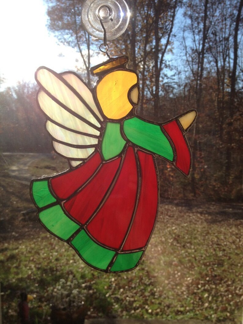 Stained Glass Christmas Angel can Be Custom Made for Color - Etsy