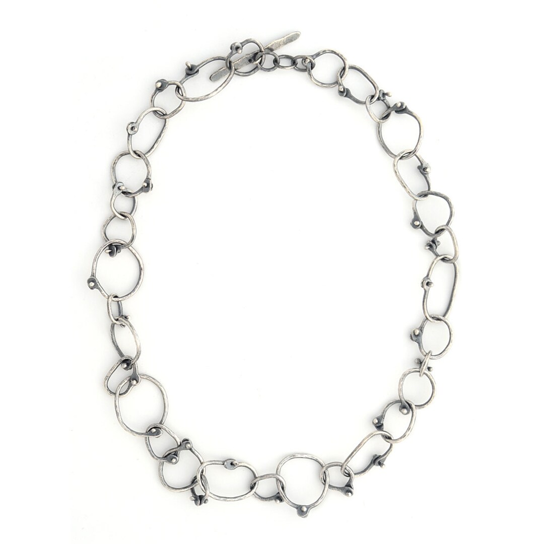 Sterling Silver Hand Fabricated Rivet Link Chain (N9) - Etsy