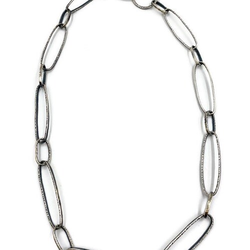 Sterling Silver Hand Fabricated Rivet Link Chain N9 - Etsy