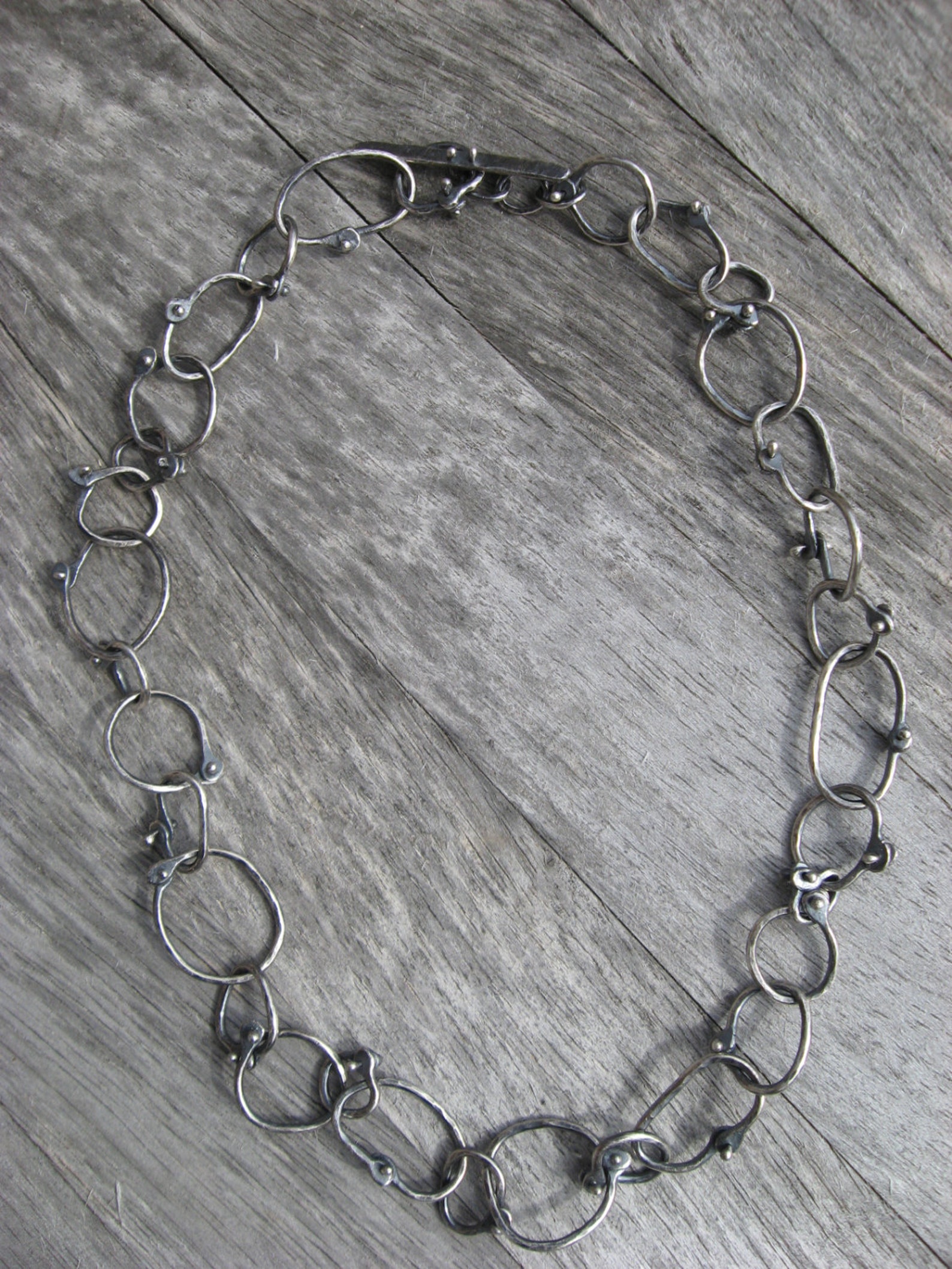 Sterling Silver Hand Fabricated Rivet Link Chain (N9) - Etsy