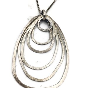 Sterling Silver Overlapping Loops Pendant on Chain. - Etsy