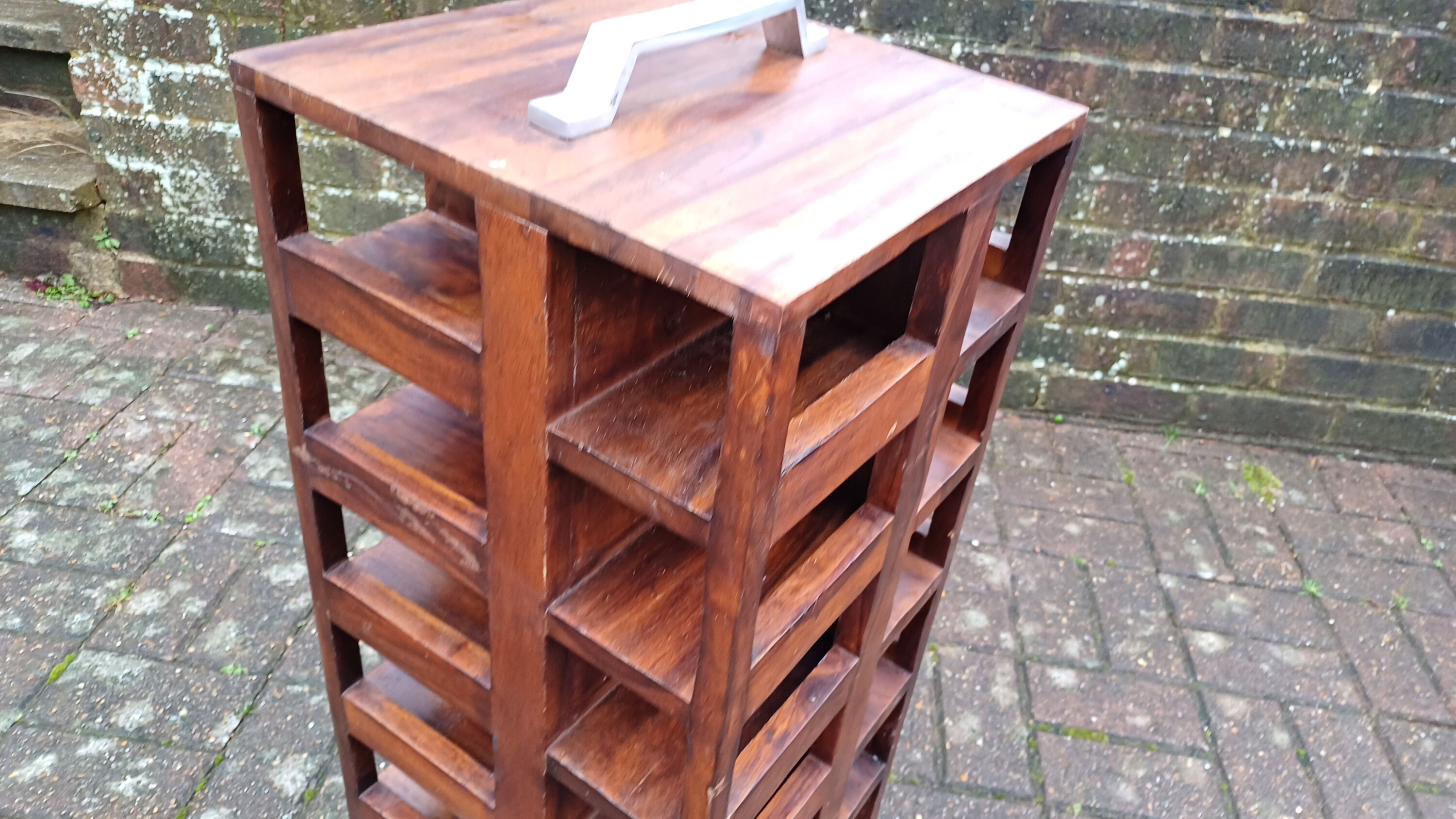 Unusual Vintage Teak Cubby Holes Shelves Collector Artisan Display Art ...