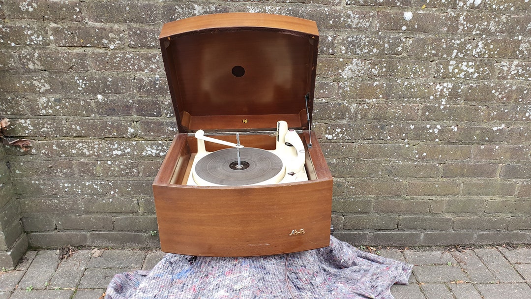 Vintage Retro Wooden Record Player pye hi Fi Brand Seems to Be Working ...