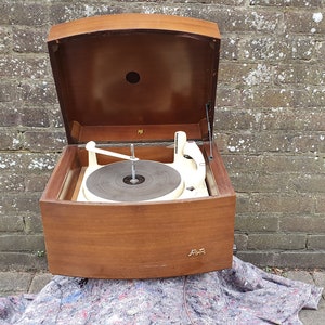 Vintage Retro Wooden Record Player pye hi Fi Brand Seems to Be Working ...