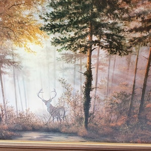 Two Huge Autumn Winter 80's Chic Prints G Coulson Quiet Forest and ...