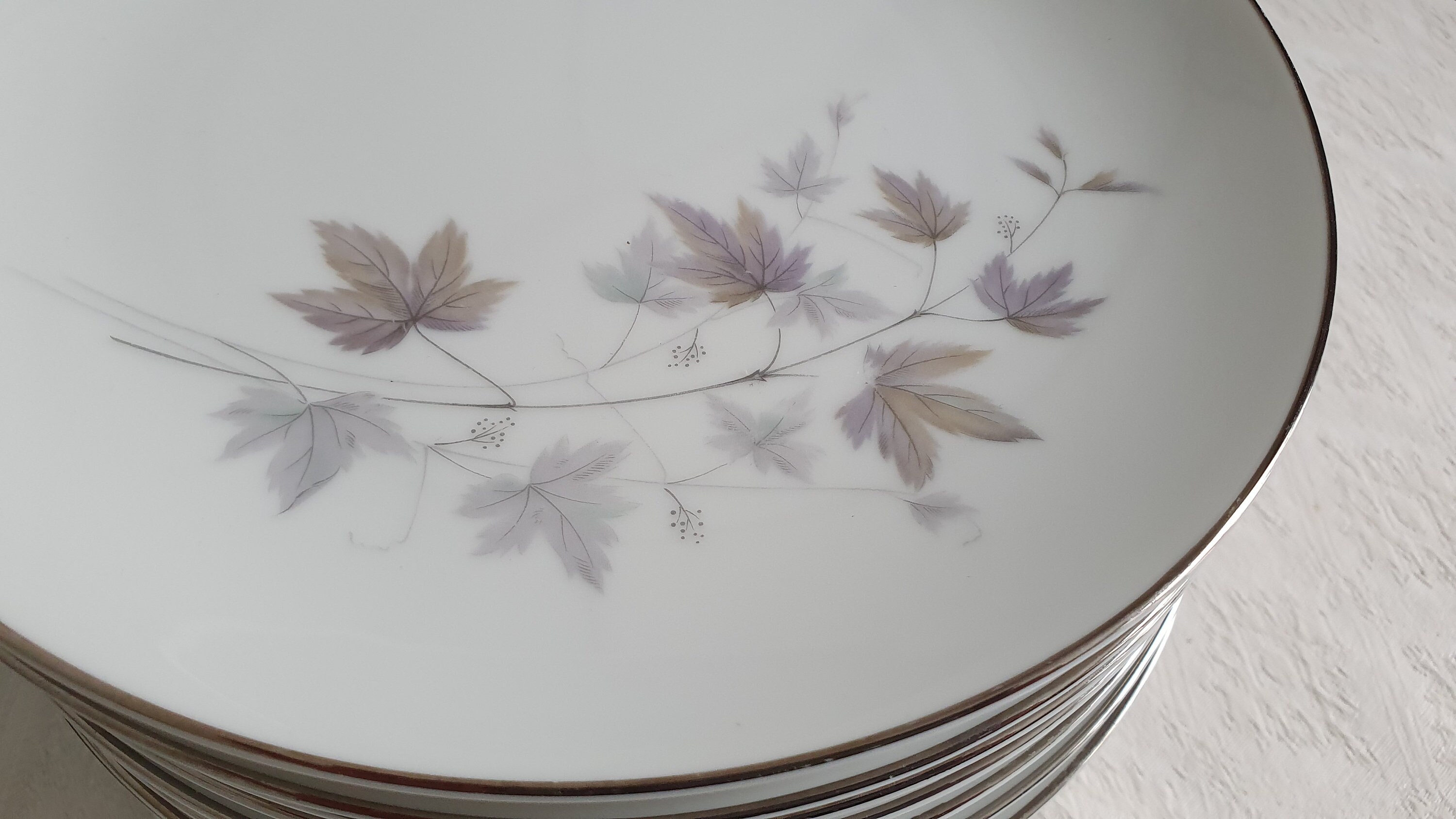 23 Quality Noritake Harwood Autumn Leaves Browns Lilac Hues - Etsy UK