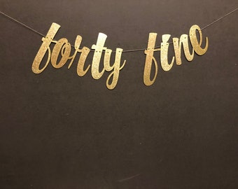 40th Birthday Decorations 40th birthday party banner | Etsy