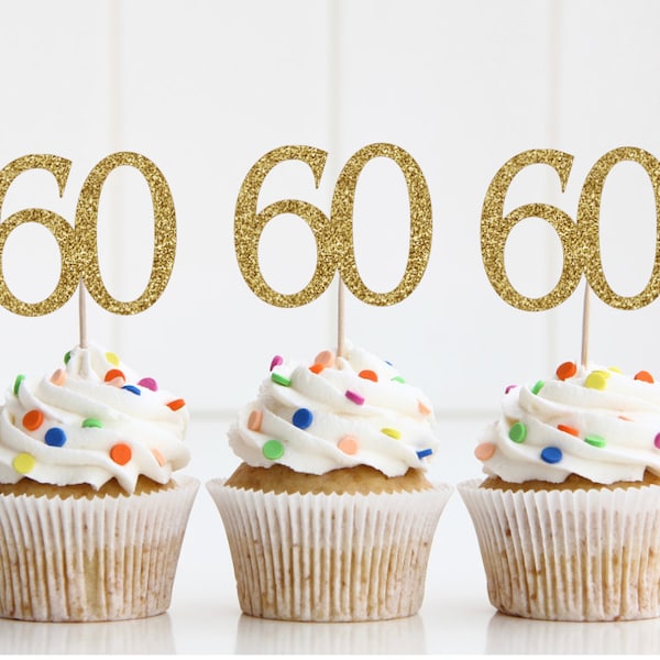 60th Birthday Topper - Etsy