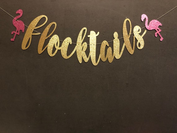 Flamingo Banners Flocktails Banner Beach Party Banners | Etsy