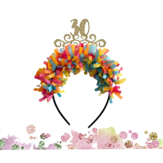 30th Birthday Headband 30th Birthday Crown 30th Birthday | Etsy