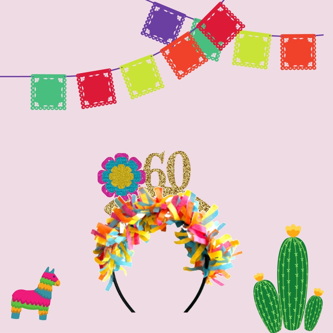 60th Fiesta Headband, 60th Birthday Headband, 60th Birthday Party ...