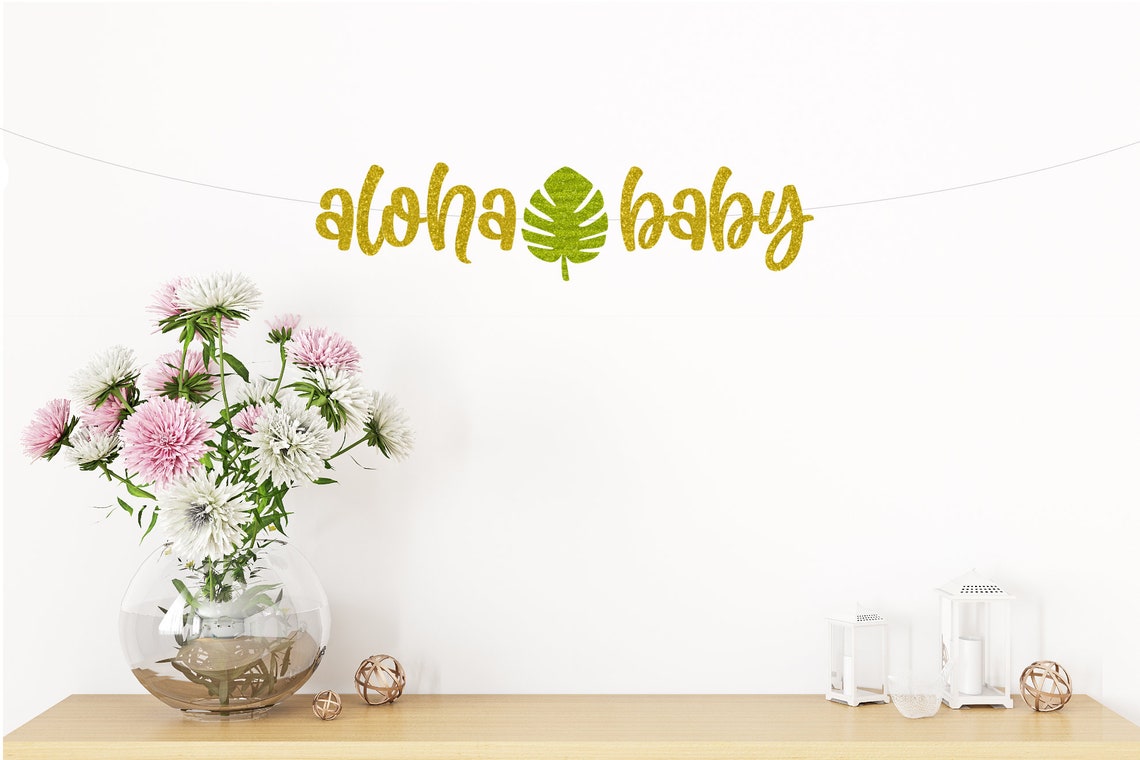 Aloha Baby Shower Banner Aloha Baby Banner Baby Shower - Etsy