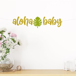 Aloha Baby Shower Banner, Aloha Baby Banner, Baby Shower Banners - Etsy