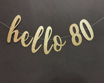 80th birthday banner | Etsy