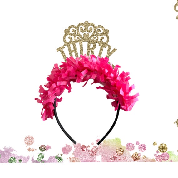 30th Birthday Headband 30th Birthday Crown 30th Birthday | Etsy