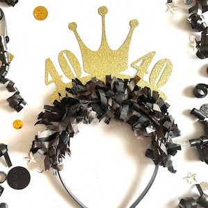 40th Birthday Crown, 40th Birthday Headband, 40th Birthday Party ...