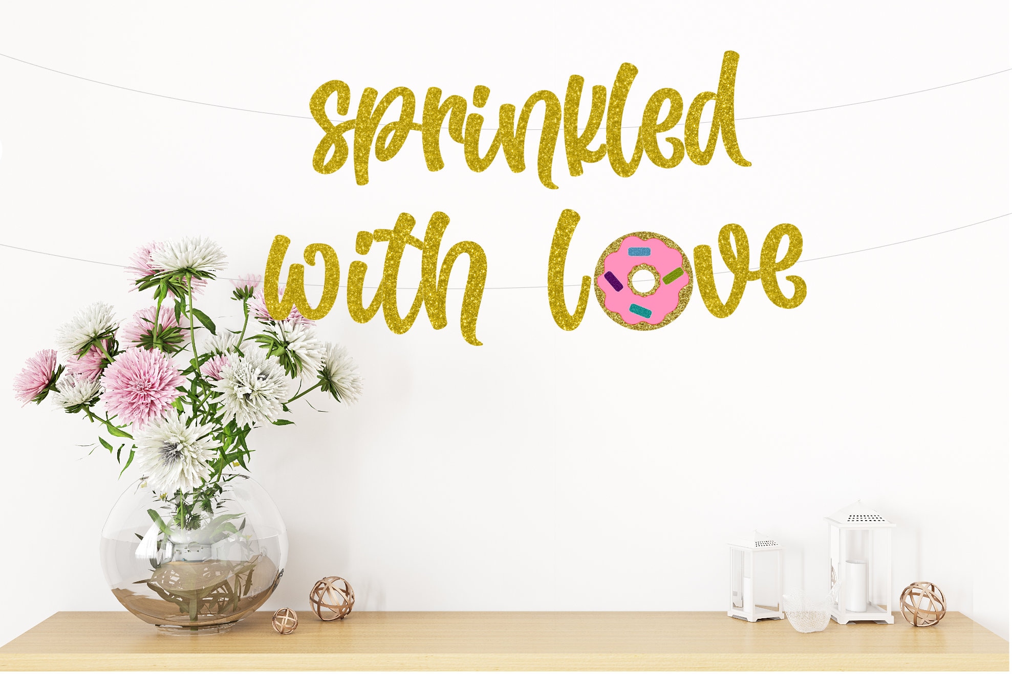 Sprinkled with Love Banner Baby Sprinkle Decorations Baby Shower Gender ...