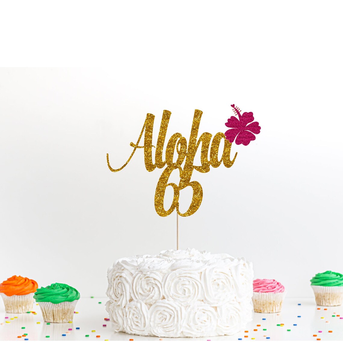 Aloha 65 Cake Toppers 65th Birthday Cake Topper Cake Topper | Etsy