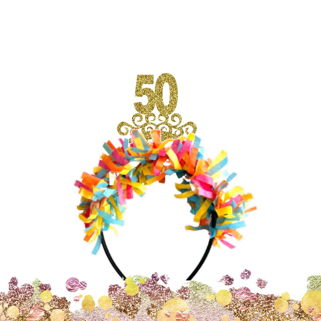 50th Birthday Crown, 50th Birthday Headband, 50th Birthday Decorations ...