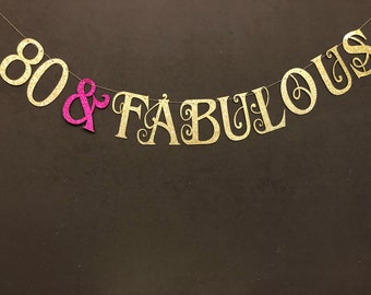 80th birthday banner | Etsy