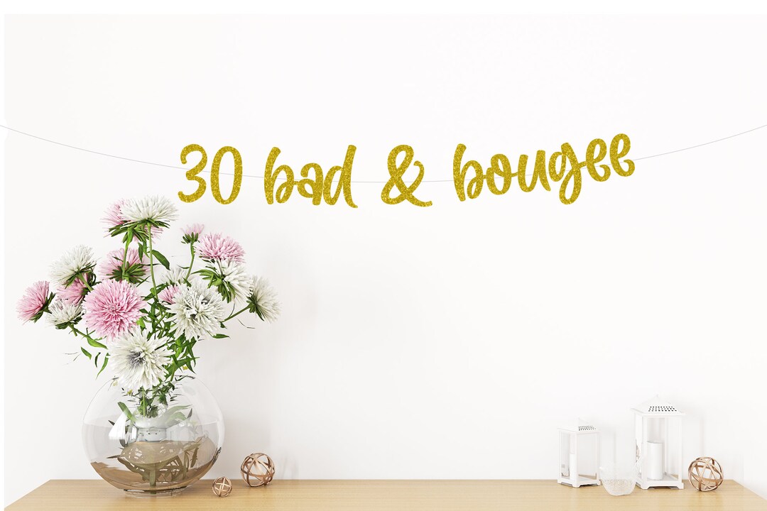 30th Birthday Banner, 30th Birthday Decorations, Glitter Banners, 30th ...