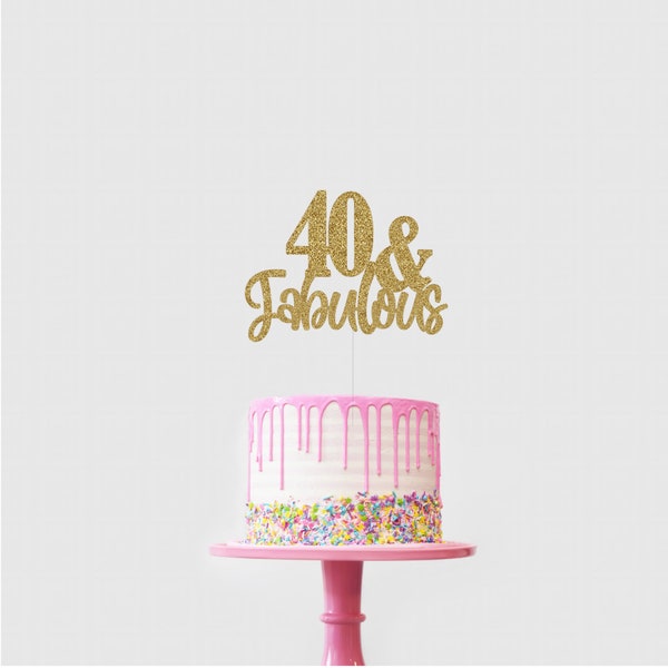 40th Cake Topper - Etsy