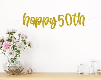 50 Banner 50th Birthday Banner 50th Birthday Decorations 50 - Etsy