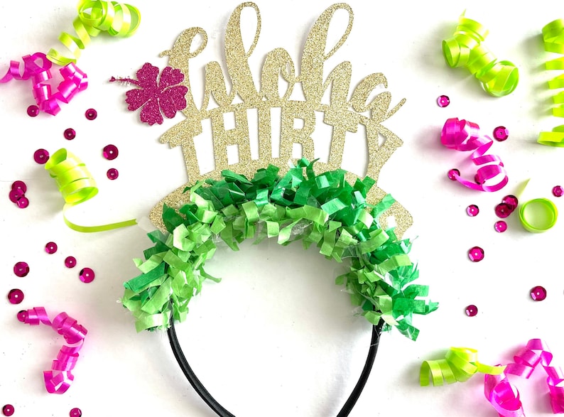 Aloha 30 Birthday Headband 30th Birthday Crown 30th Birthday - Etsy
