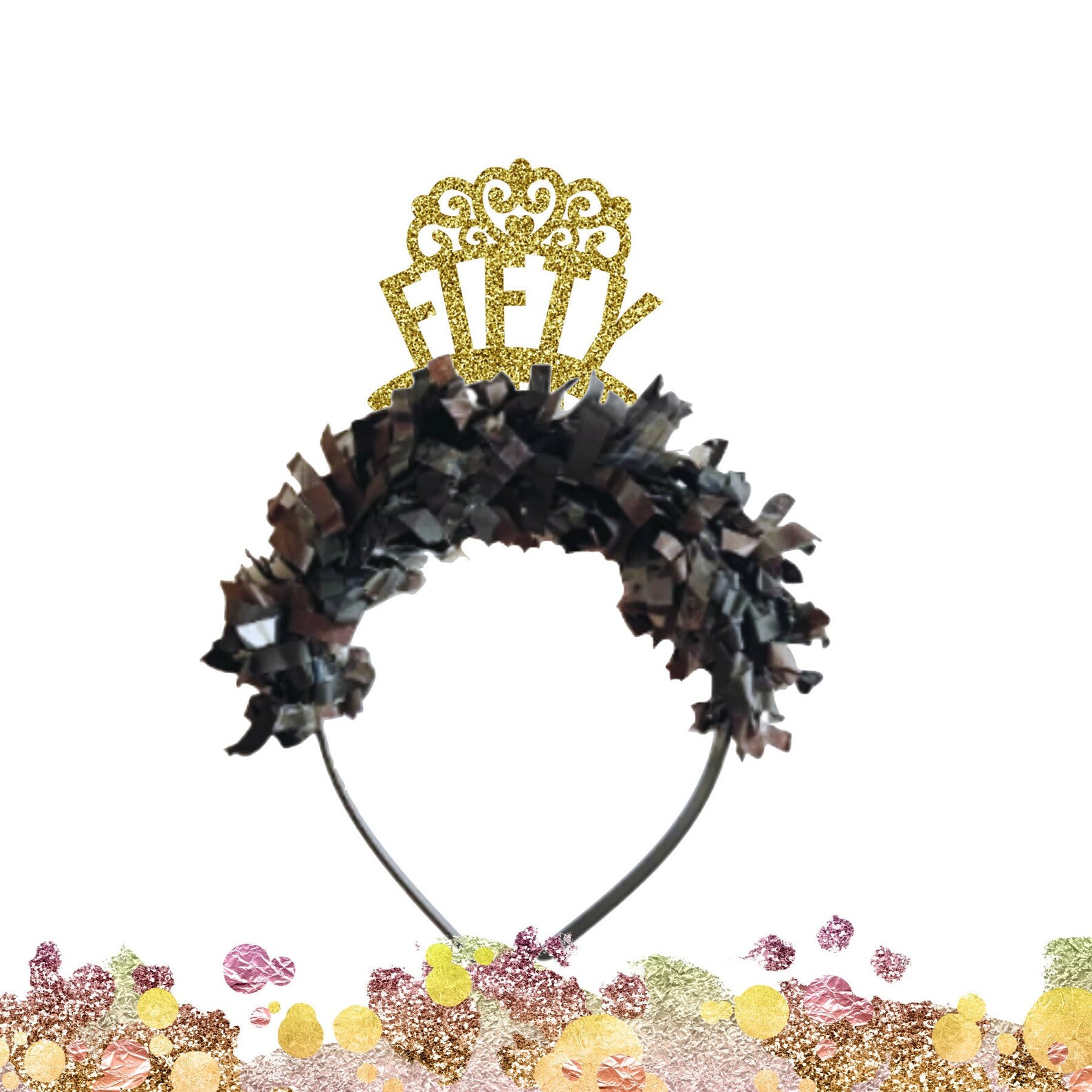 50th Birthday Crown 50th Birthday Headband 50th Birthday - Etsy