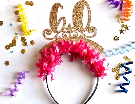 60th Birthday Crown 60th Birthday Headband 60th Birthday | Etsy
