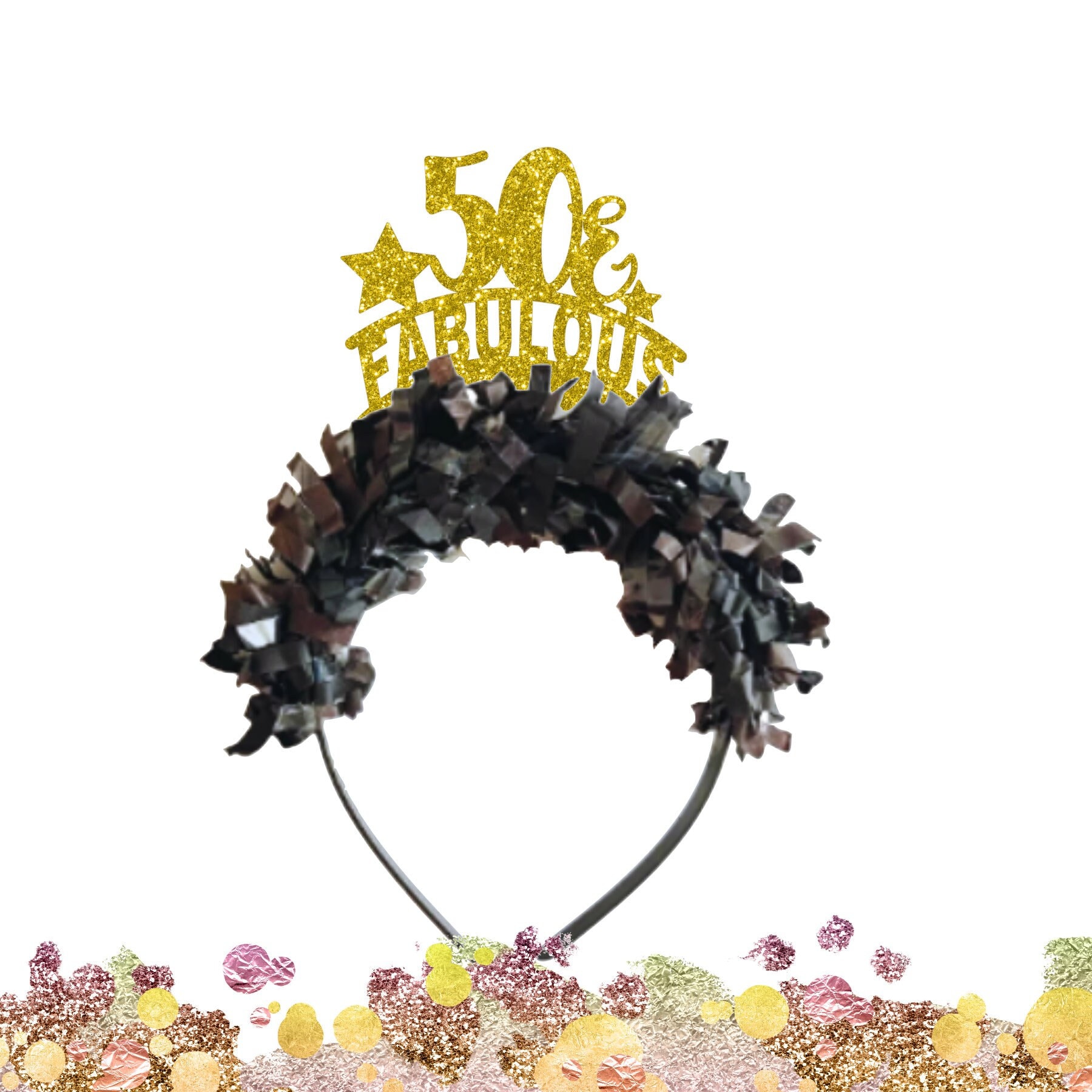 50 & Fabulous Headband Birthday Crown 50th Birthday | Etsy